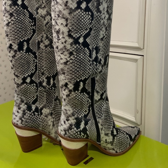 Gianni Bini | Shoes | Gianni Bini Danitza Snake Skin Tall Leather Boots ...